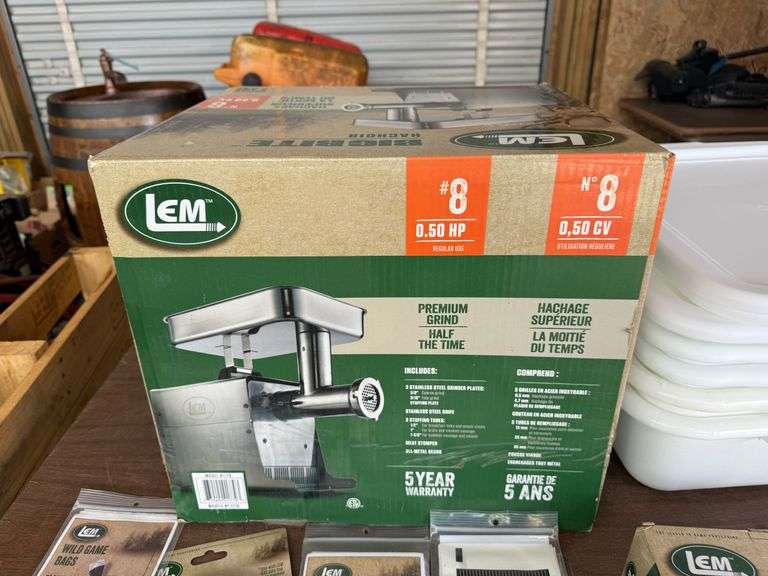 LEM Meat Grinder w/ Accessories - Lee Real Estate & Auction Service