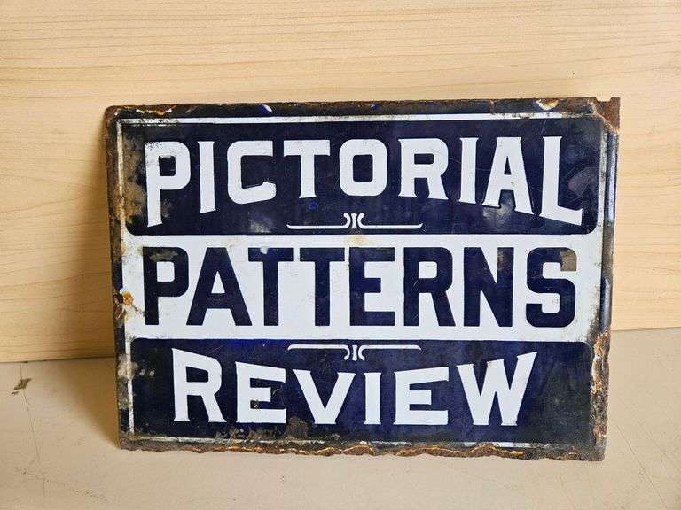 Antique "Patterns" Sign - Lee Real Estate & Auction Service
