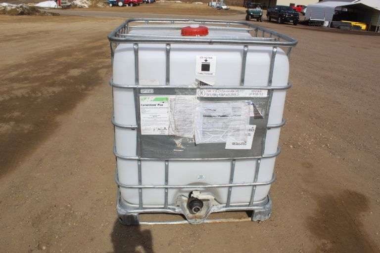 265 Gal Plastic Tote w/ Steel Cage - Lee Real Estate & Auction Service