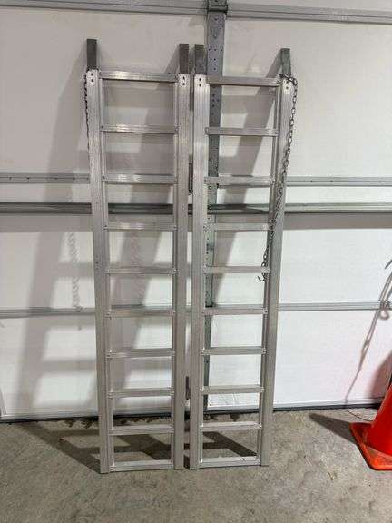 Folding alum. ramps, broken hinge, 65" tall - Lee Real Estate & Auction ...