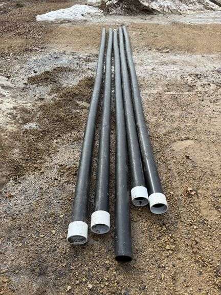 (5) 4 1/2" x 20' PVC Pipes - Lee Real Estate & Auction Service