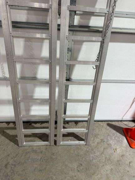 Folding alum. ramps, broken hinge, 65" tall - Lee Real Estate & Auction ...