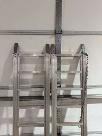 Folding alum. ramps, broken hinge, 65" tall - Lee Real Estate & Auction ...