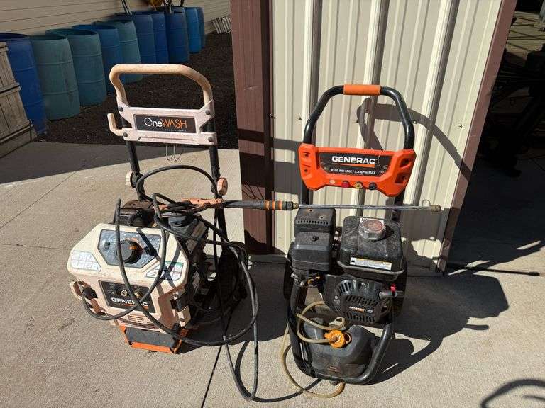 (2) Generac Pressure Washers - Lee Real Estate & Auction Service