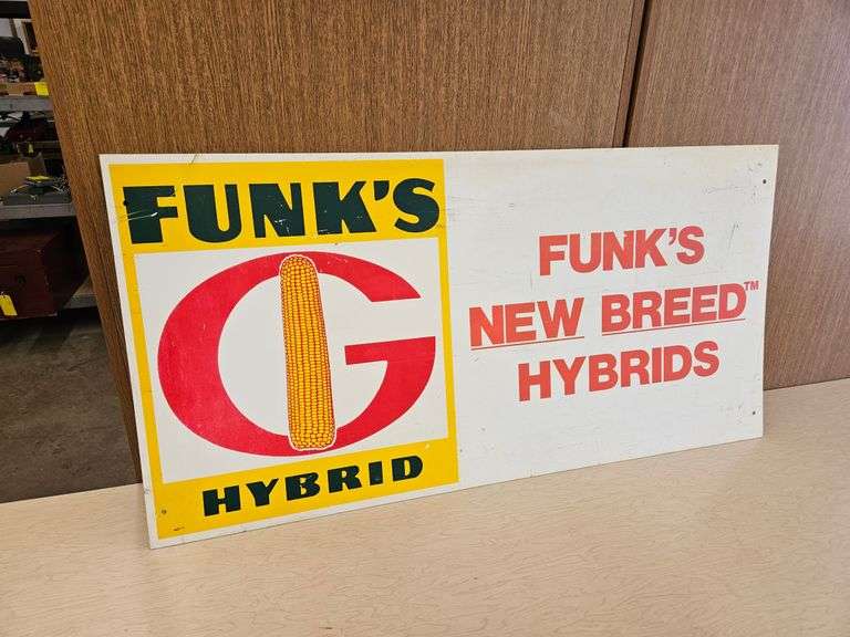 Funk's Corn Seed Sign - Lee Real Estate & Auction Service