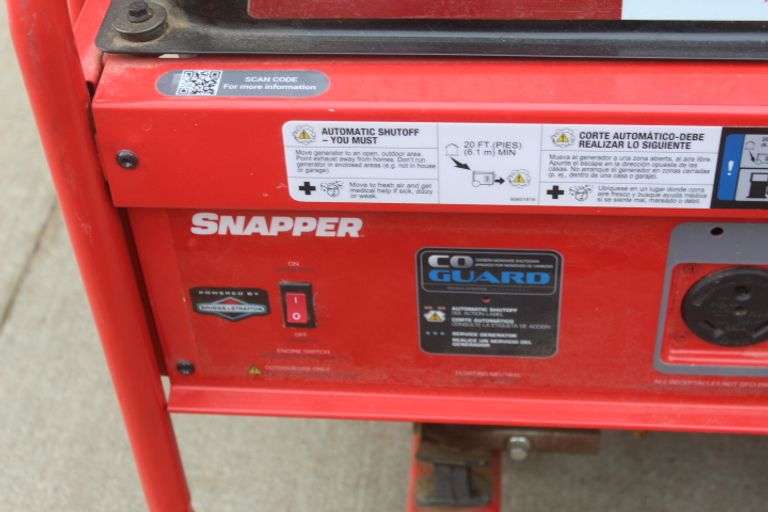 Snapper 3500 watt Generator (works) - Lee Real Estate & Auction Service