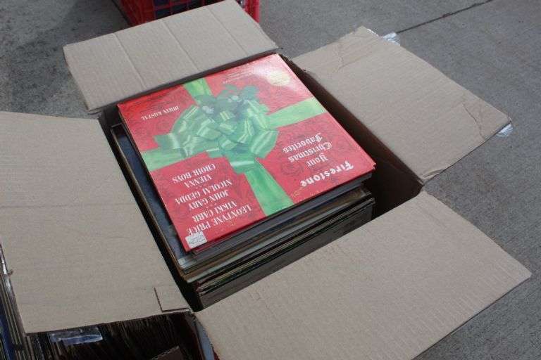 2 lg. boxes of vinyl records - Lee Real Estate & Auction Service
