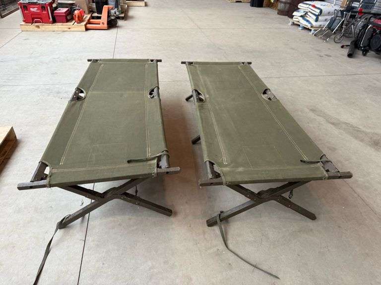 (2) Army Style Cots - Lee Real Estate & Auction Service