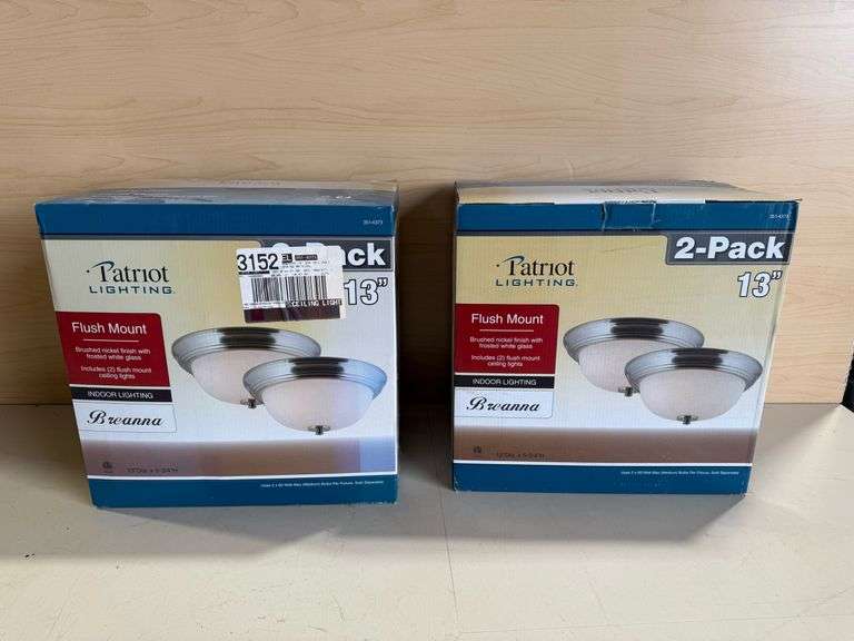 (4) New Flush Mount Lights - Lee Real Estate & Auction Service