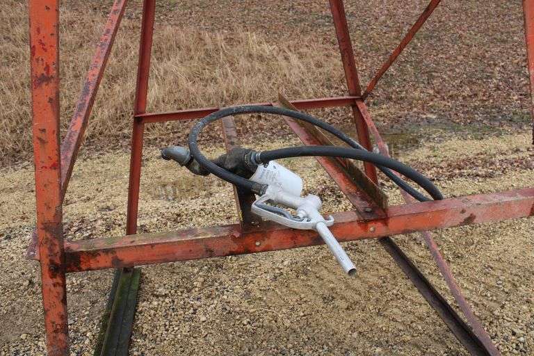 300 gal. Diesel barrel on stand - Lee Real Estate & Auction Service