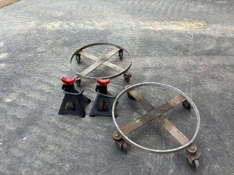Barrel Carts & Jack Stands - Lee Real Estate & Auction Service