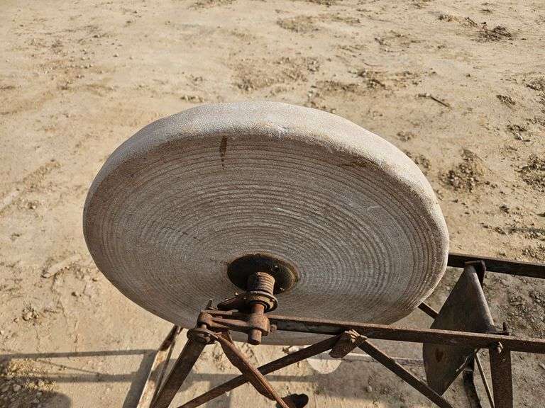 Antique Peddle Wheel Stone Sharpener - Lee Real Estate & Auction Service