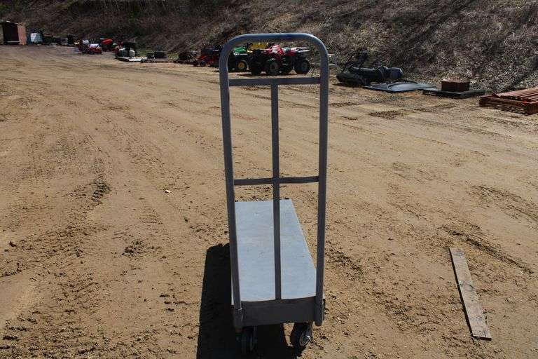 Steel warehouse moving cart - Lee Real Estate & Auction Service