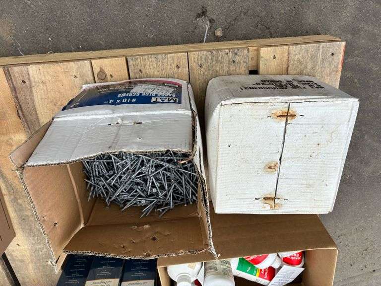 (2) 10-Pound Boxes of 4" Deck Screws - Lee Real Estate & Auction Service