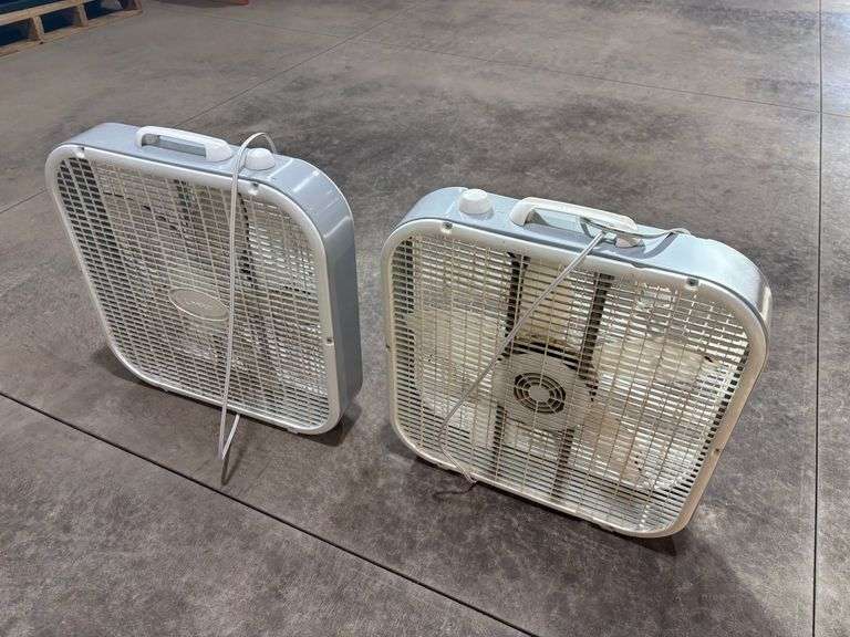 (2) Box Fans - Lee Real Estate & Auction Service