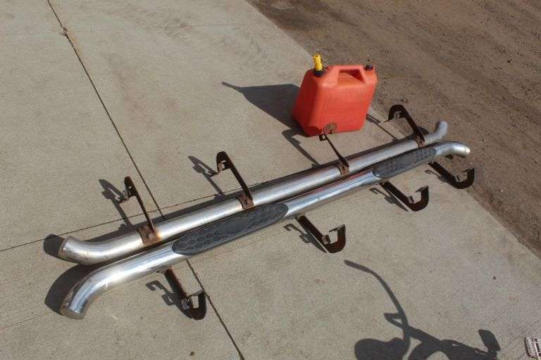 Pair of ext. cab running boards & gas can - Lee Real Estate & Auction ...