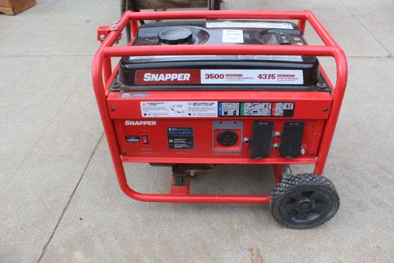 Snapper 3500 watt Generator (works) - Lee Real Estate & Auction Service
