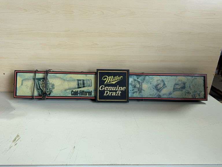 50" Miller Genuine Draft Sign - Lee Real Estate & Auction Service