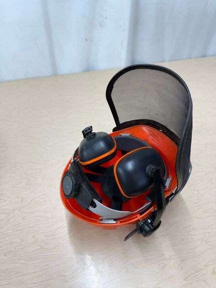 Logging Helmet w/ Face Shield & Ear Muffs - Lee Real Estate & Auction ...