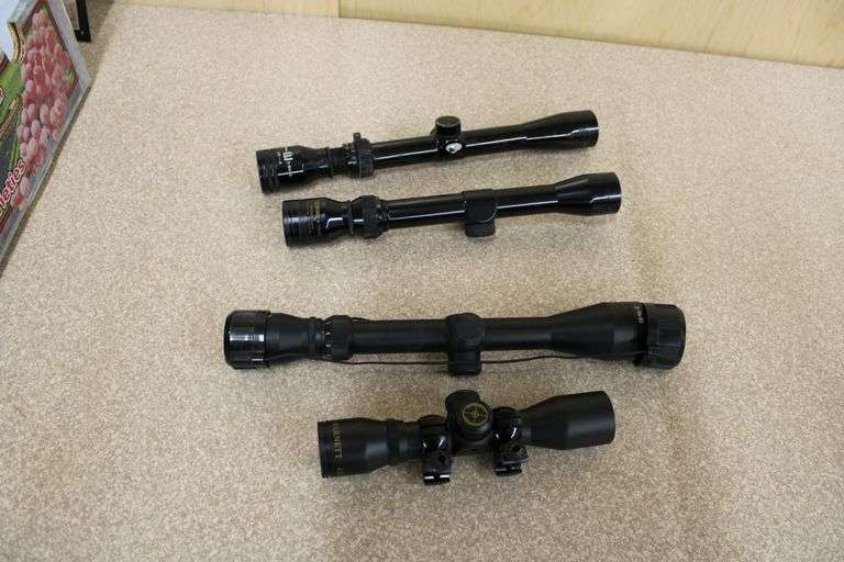 3 rifle scopes & crossbow scope - Lee Real Estate & Auction Service