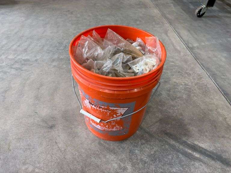 Bucket of Hinges & Other Hardware - Lee Real Estate & Auction Service