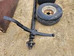 Small Trailer Axle with 10" tires - Lee Real Estate & Auction Service