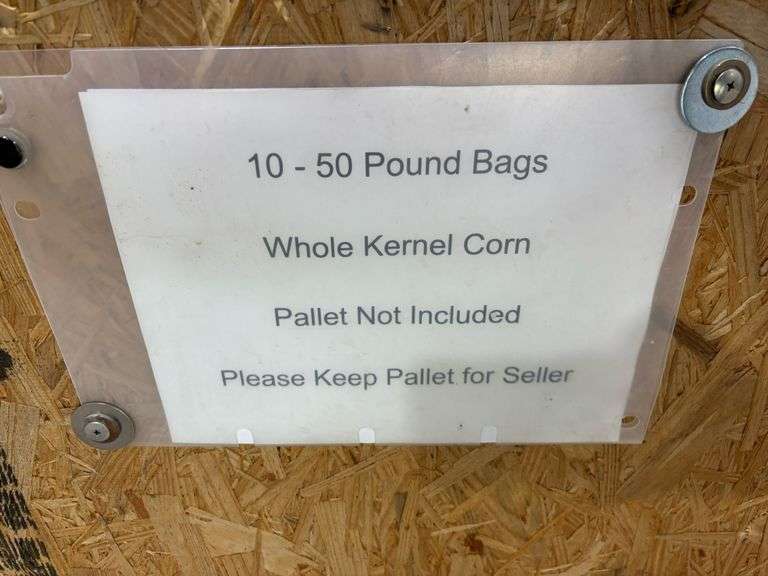 (10) 50lb Bags of Whole Kernel - Pallet Not Included - Lee Real Estate ...