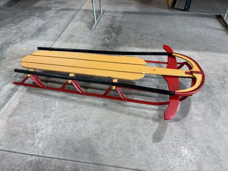 Restored 48" Steel Runner Sled - Lee Real Estate & Auction Service