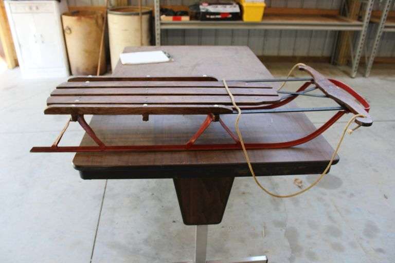 4' antique steel rail sled - Lee Real Estate & Auction Service