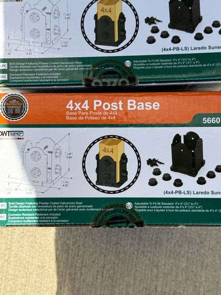 (2) 4x4 Post Bases - NEW - Lee Real Estate & Auction Service