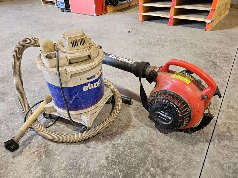 Gas Leaf Blower & Old Shop Vac - Lee Real Estate & Auction Service