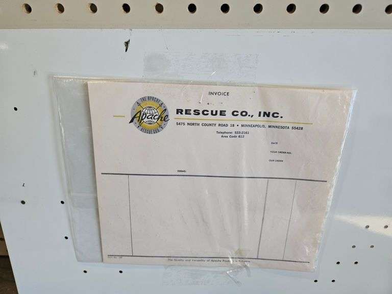 Rare Apache Rescue Gun Sign - Lee Real Estate & Auction Service