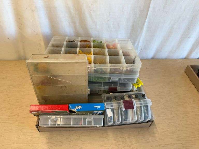 Flat of Tackle Boxes & Misc Tackle - Lee Real Estate & Auction Service