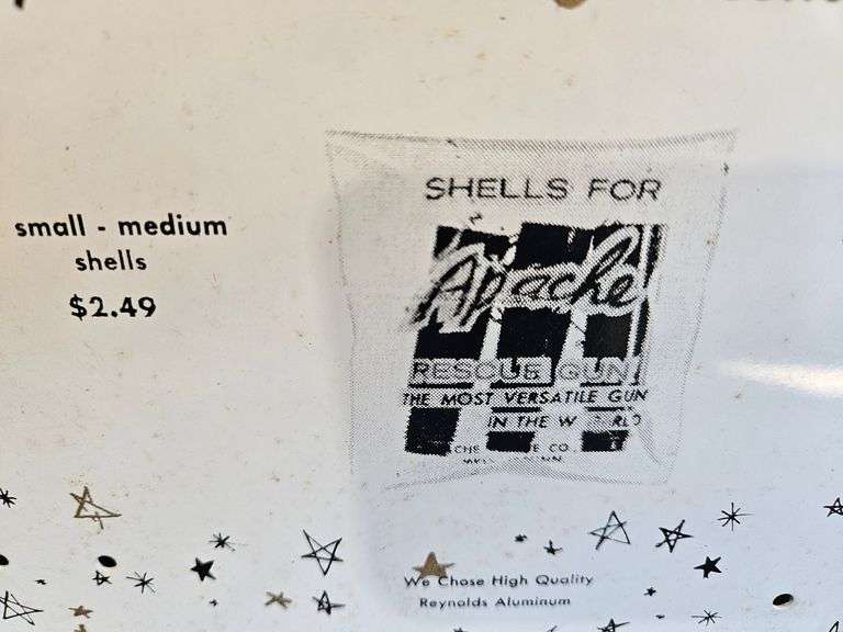 Rare Apache Rescue Gun Sign - Lee Real Estate & Auction Service