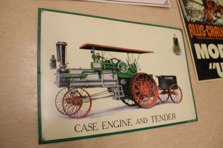 3 tin tractor signs - Lee Real Estate & Auction Service