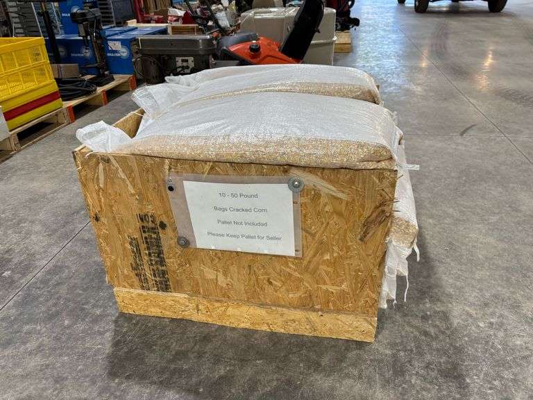 (10) 50lb Bags of Cracked Corn - Pallet Not Included - Lee Real Estate ...
