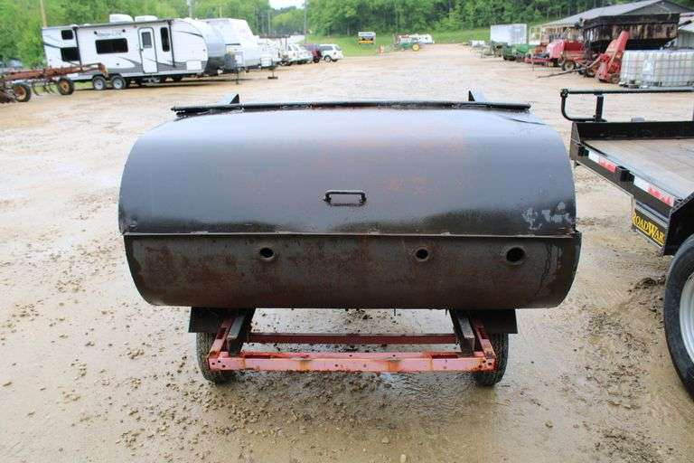 5' Homemade chicken cooker on trailer - Lee Real Estate & Auction Service