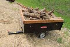 Heavy Hauler yard trailer w/wood - Lee Real Estate & Auction Service