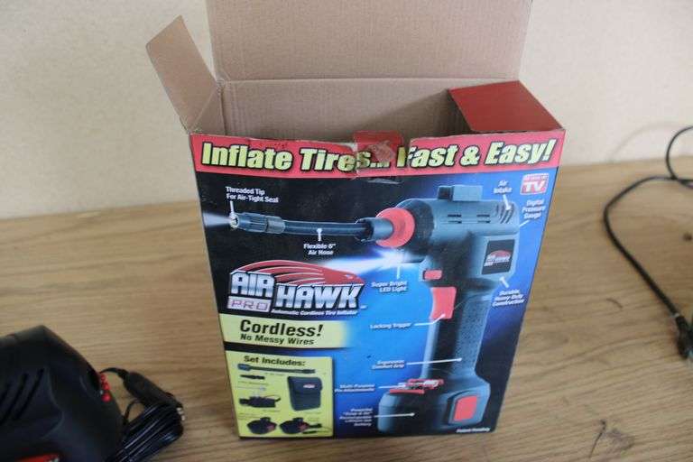 Air Hawk cordless tire inflator - Lee Real Estate & Auction Service