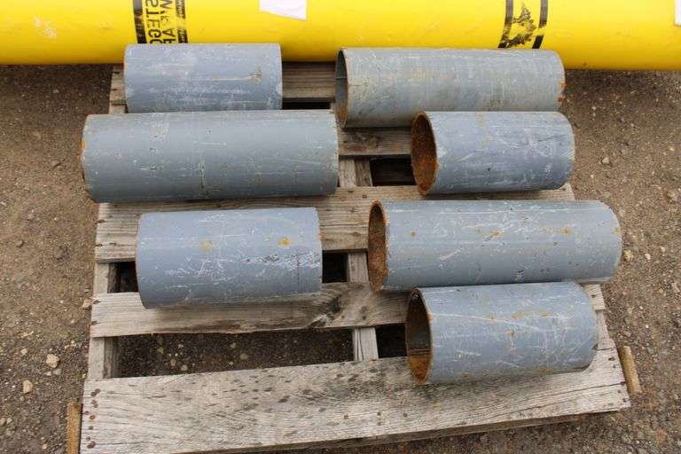 7 pc. of 6" steel pipe cut offs - Lee Real Estate & Auction Service