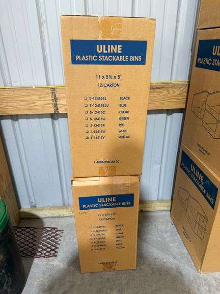 (24) 11" x 5.5" x 5" Stackable Bins - New - Lee Real Estate & Auction ...