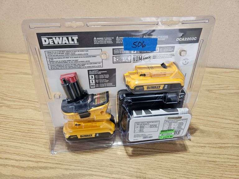 DeWalt 20v Battery Adaptor Kit (new) - Lee Real Estate & Auction Service