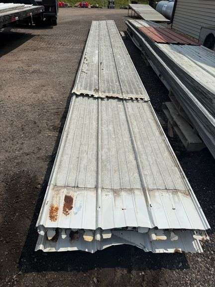 (45+/-) Sheets of Used Shed Steel - Lee Real Estate & Auction Service