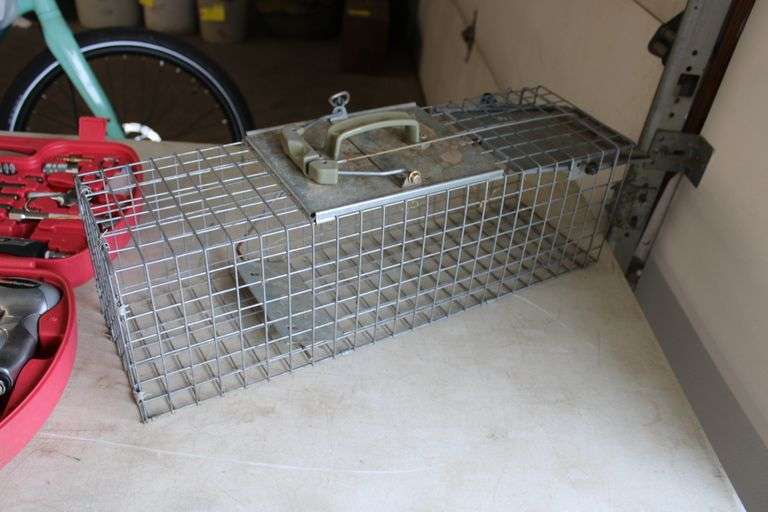 Sm. wire live trap, 7" x 7" x 24" - Lee Real Estate & Auction Service