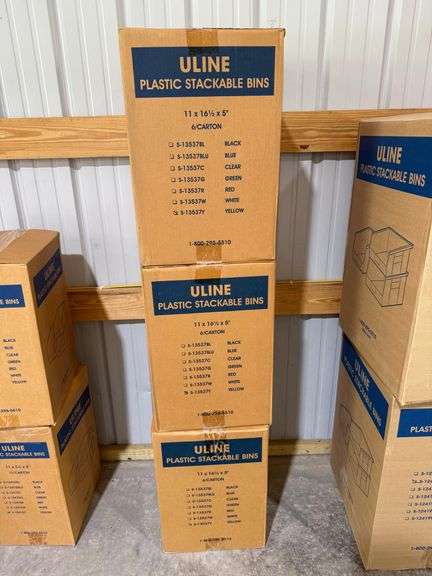 (36) 11" x 16.5" x 5" Stackable Bins - New - Lee Real Estate & Auction ...