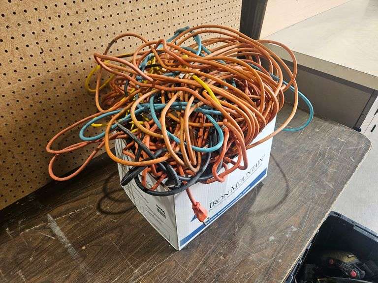 Box of Ext. Cords - Lee Real Estate & Auction Service