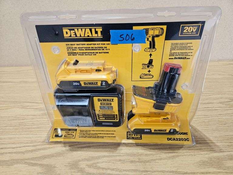 DeWalt 20v Battery Adaptor Kit (new) - Lee Real Estate & Auction Service