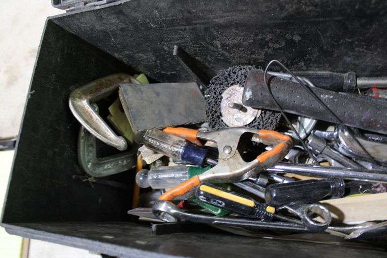 Tuff Box tool box w/misc. hand tools - Lee Real Estate & Auction Service