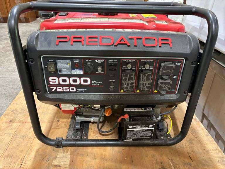 Predator 9000 Watt Generator - Lee Real Estate & Auction Service