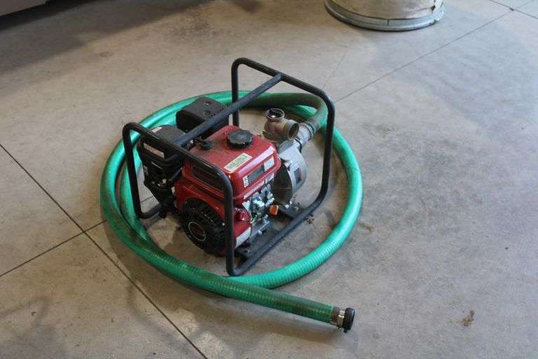 Predator 212cc gas trash pump w/hose - Lee Real Estate & Auction Service
